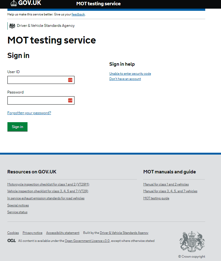 The MOT testing service | VOCS Ltd.